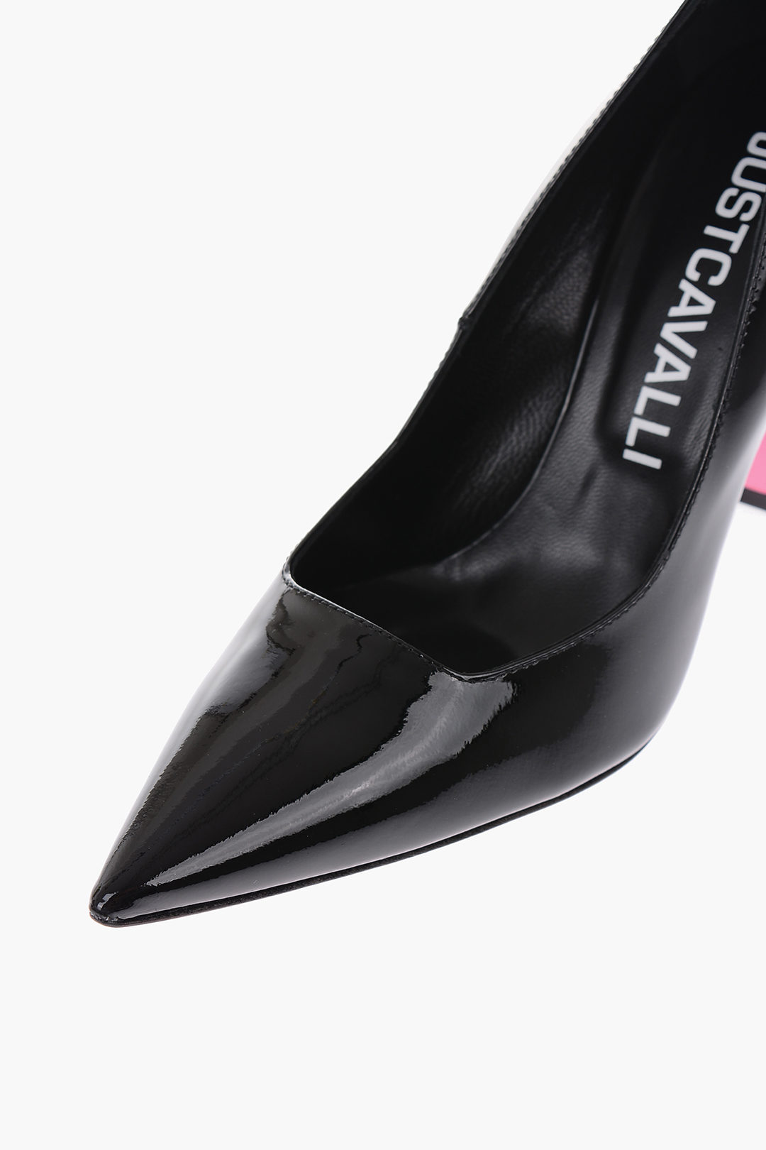 Just Cavalli 10cm patent leather pumps with Spool Heel women - Glamood ...