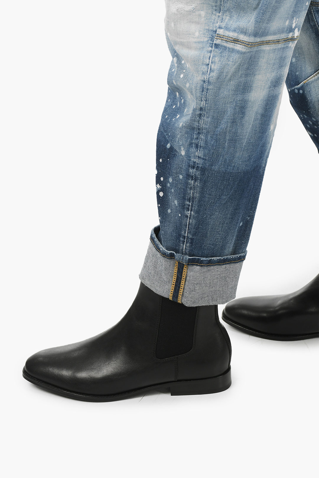 Dsquared2 17cm Cuffed Hem Stretch denim COMBAT Jeans men - Glamood Outlet