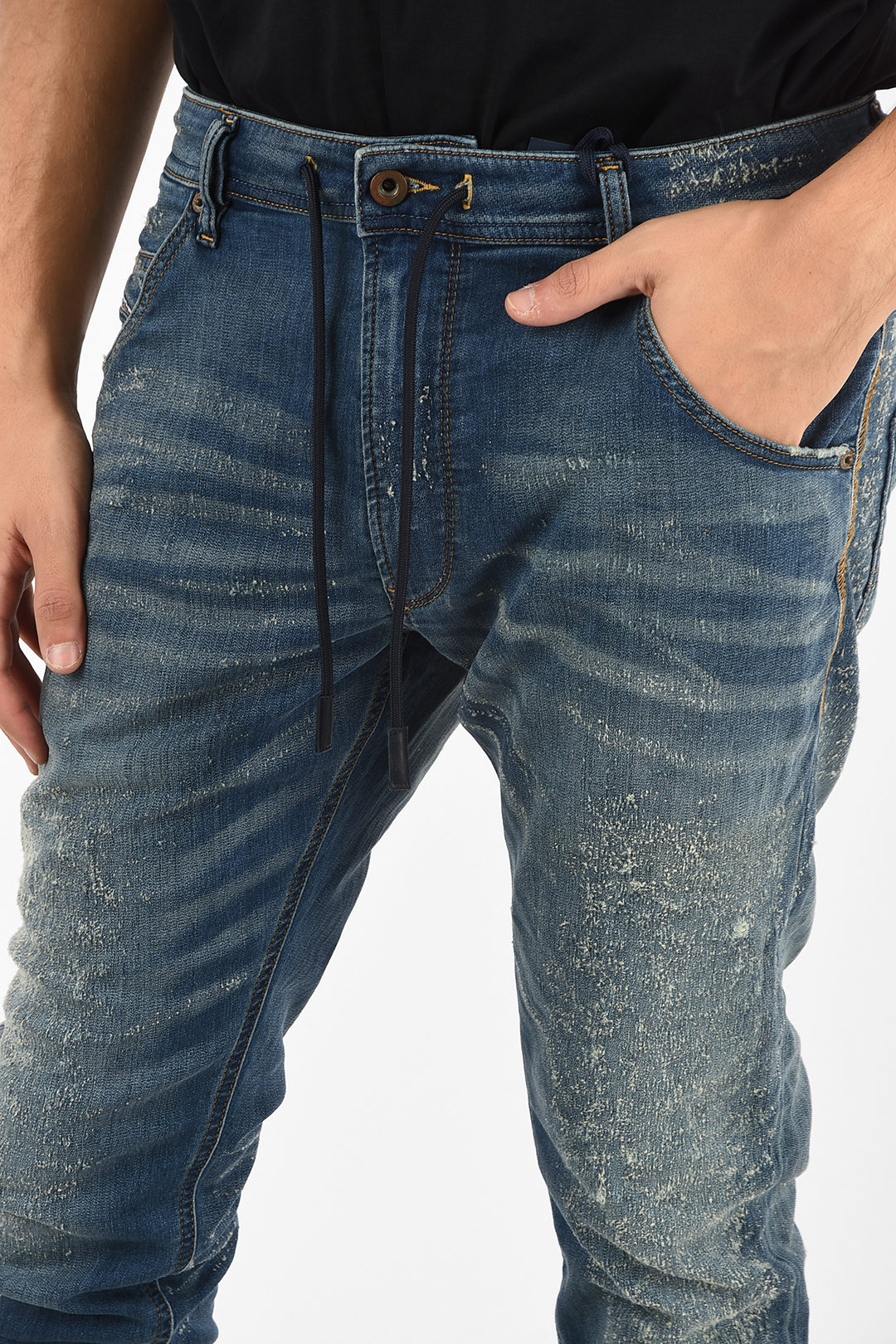 Diesel 17cm Vintage Effect KROOLEY CB-NE Jogg Jeans men - Glamood Outlet