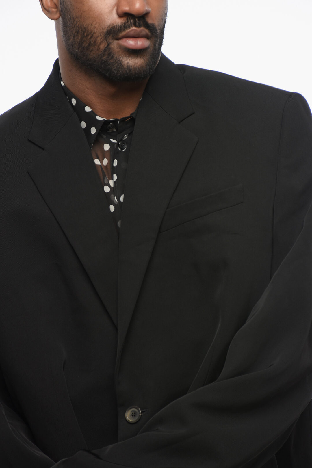 Balenciaga 2 Button Oversized Blazer with Notch Lapel men - Glamood Outlet