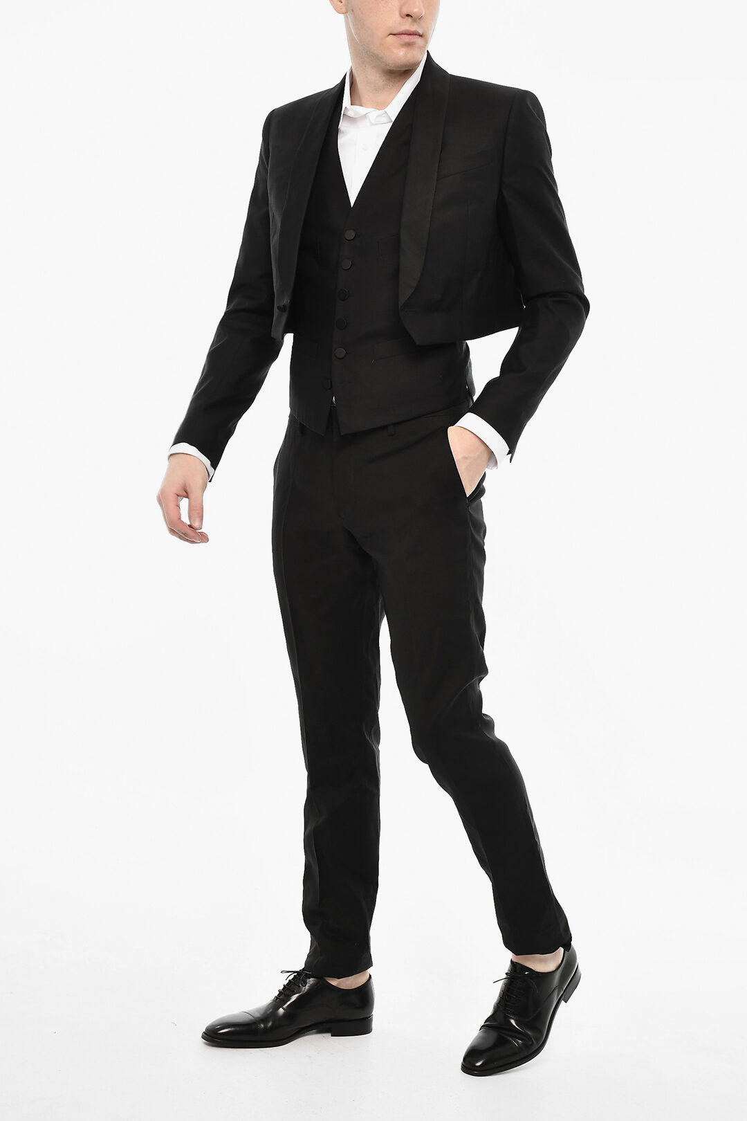 Dsquared2 2 Pieces Set Cropped Blazer 6 Buttons Vest men - Glamood Outlet