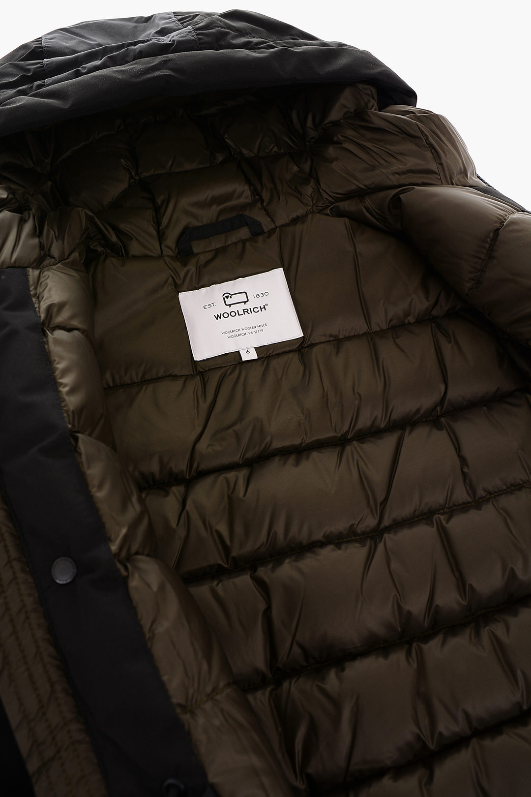 Woolrich Kids 2 Pockets Down Jacket with Breast Pocket and Hidden ...