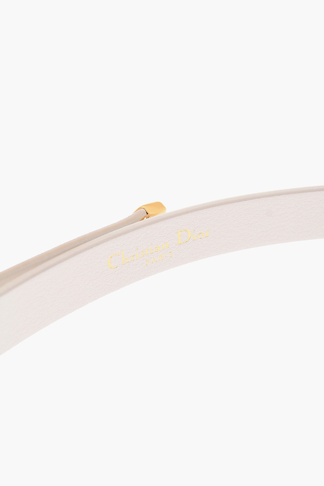 Dior 20mm Leather Silm Fit Belt with Logo and Golden Closure women ...