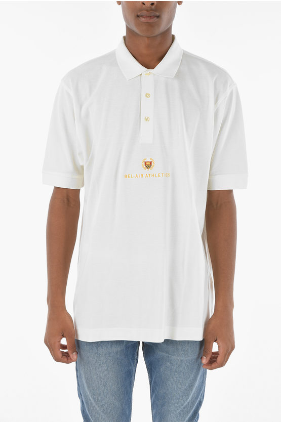Bel Air Athletics 3 Buttons ACADEMY CREST Polo Shirt with Embroidery ...