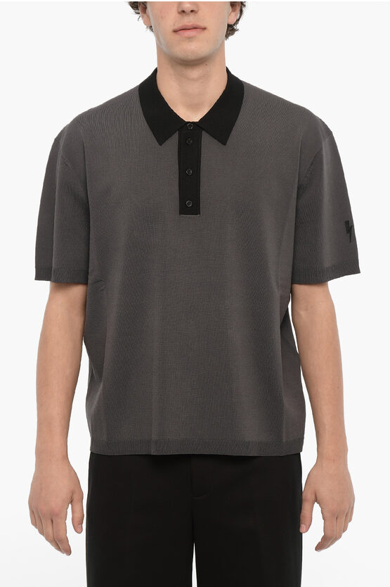 Neil Barrett 3-Buttons Polo Shirt with Ribbed Edges men - Glamood Outlet