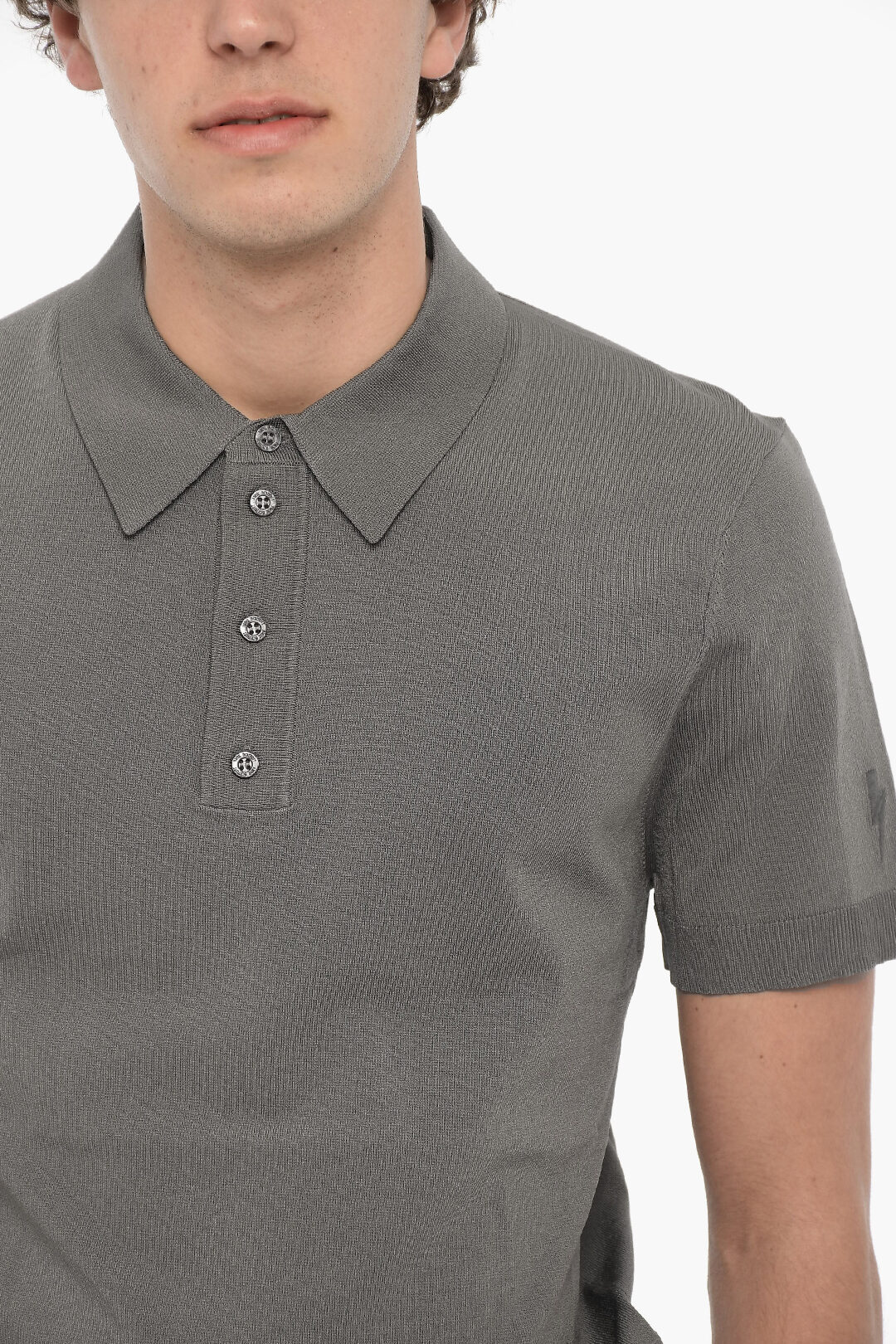 Neil Barrett 3-Buttons Polo Shirt with Ribbed Edges men - Glamood Outlet