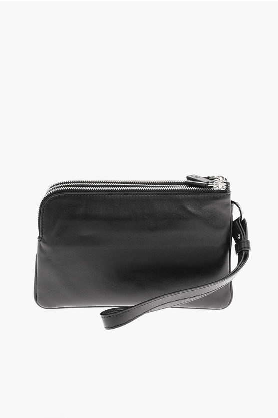 Corneliani 3 Compartment Leather Book Pouch men - Glamood Outlet