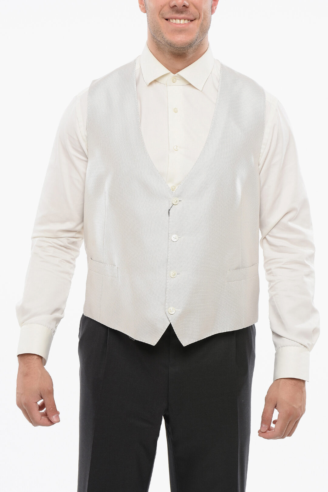 Corneliani 4 Buttons Silk ACADEMY Formal Vest men - Glamood Outlet