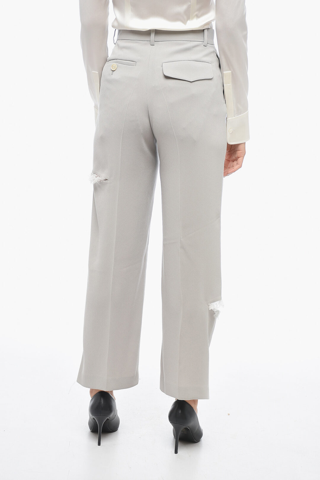 Undercover 4 Pocket Cut-out Pants with Lace Details women - Glamood Outlet