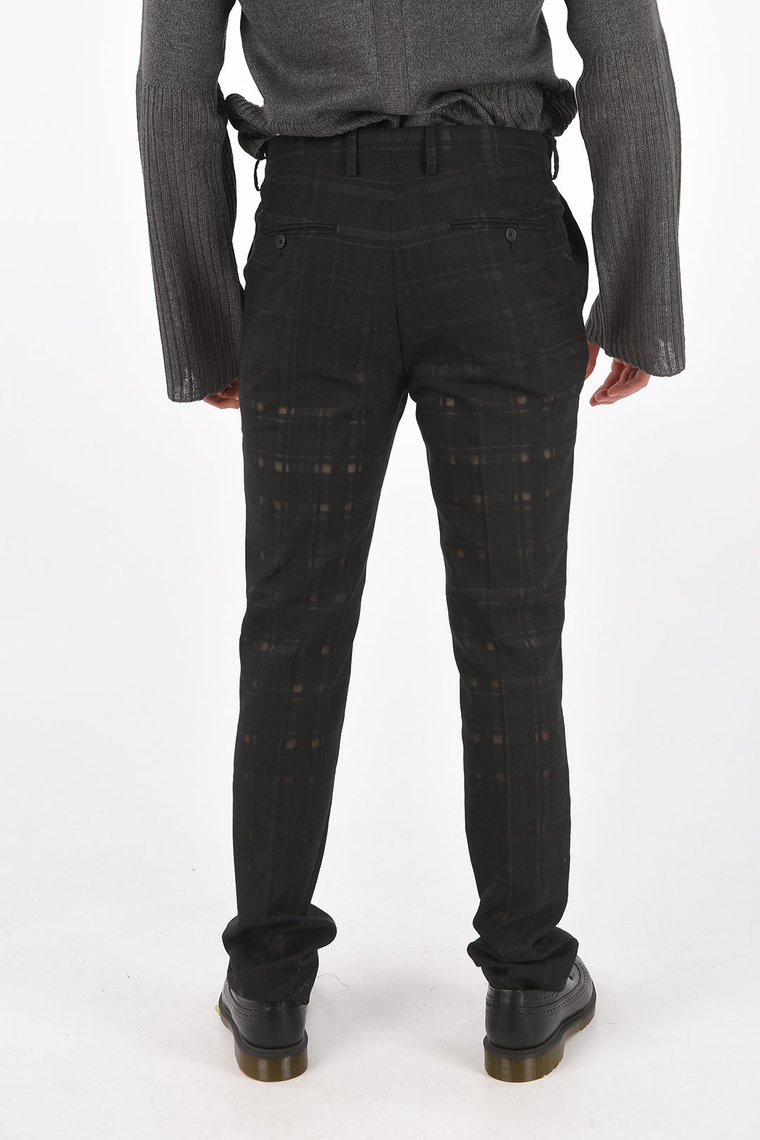 Fendi 4 Pocket Hidden Fastening Plaid Check Pants men - Glamood Outlet