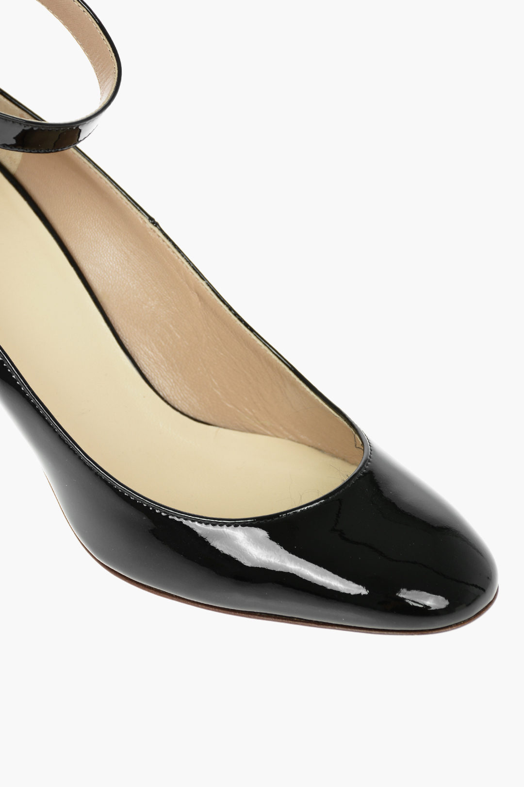 Francesco Russo 8 cm Heel Patent Leather Shoes With Ankle Strap women ...