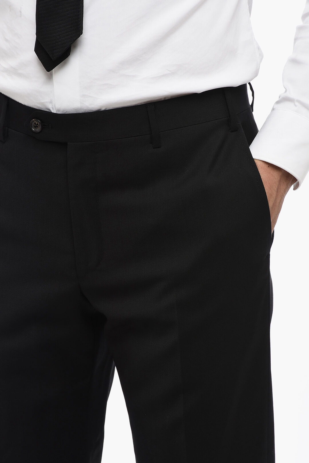 Corneliani abito 2 bottoni LEADER in lana vergine due spacchi revers ...