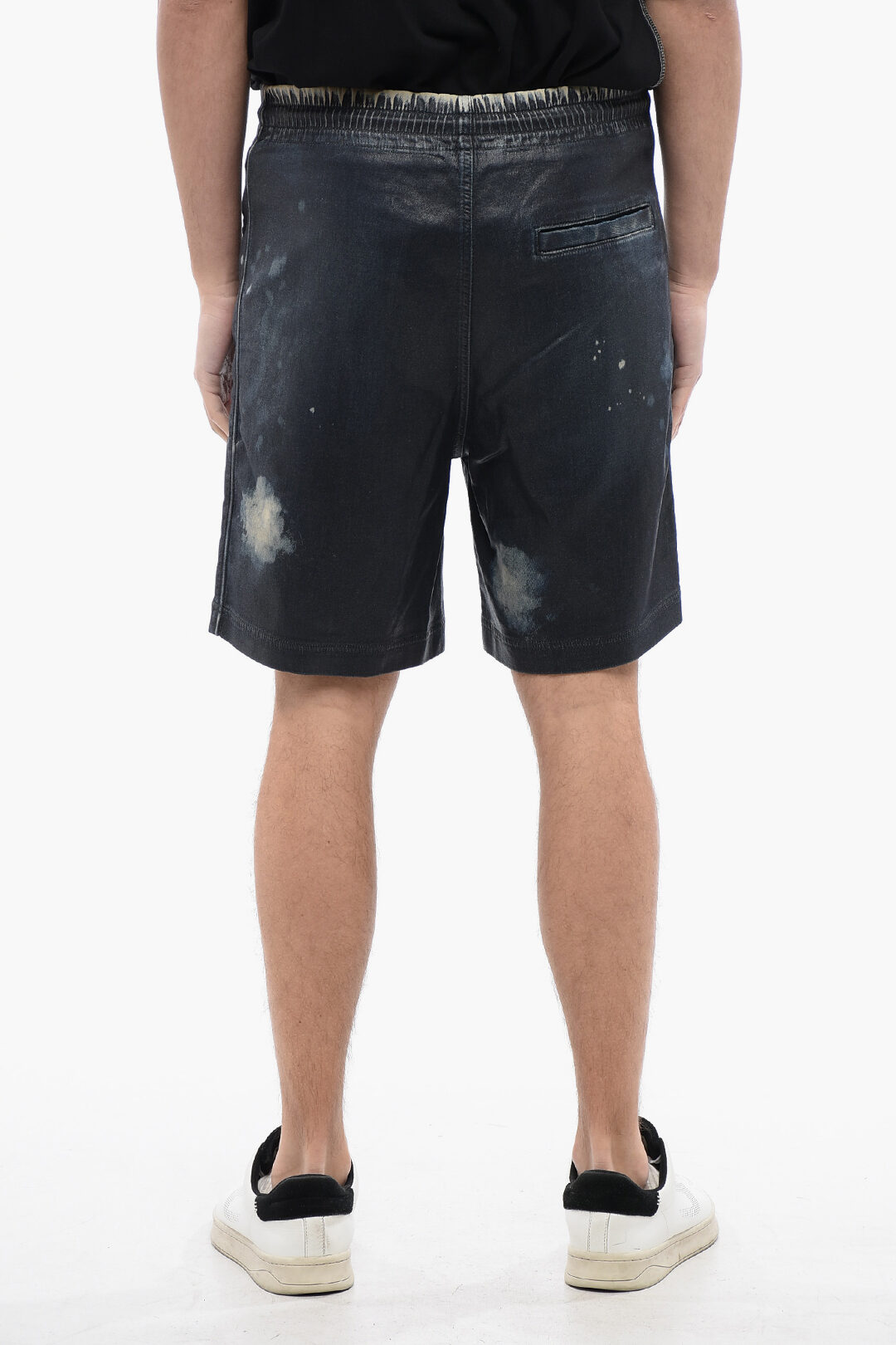 Diesel Acid-Wash Effect Coated Track Denim D-BOXY-S Shorts men ...