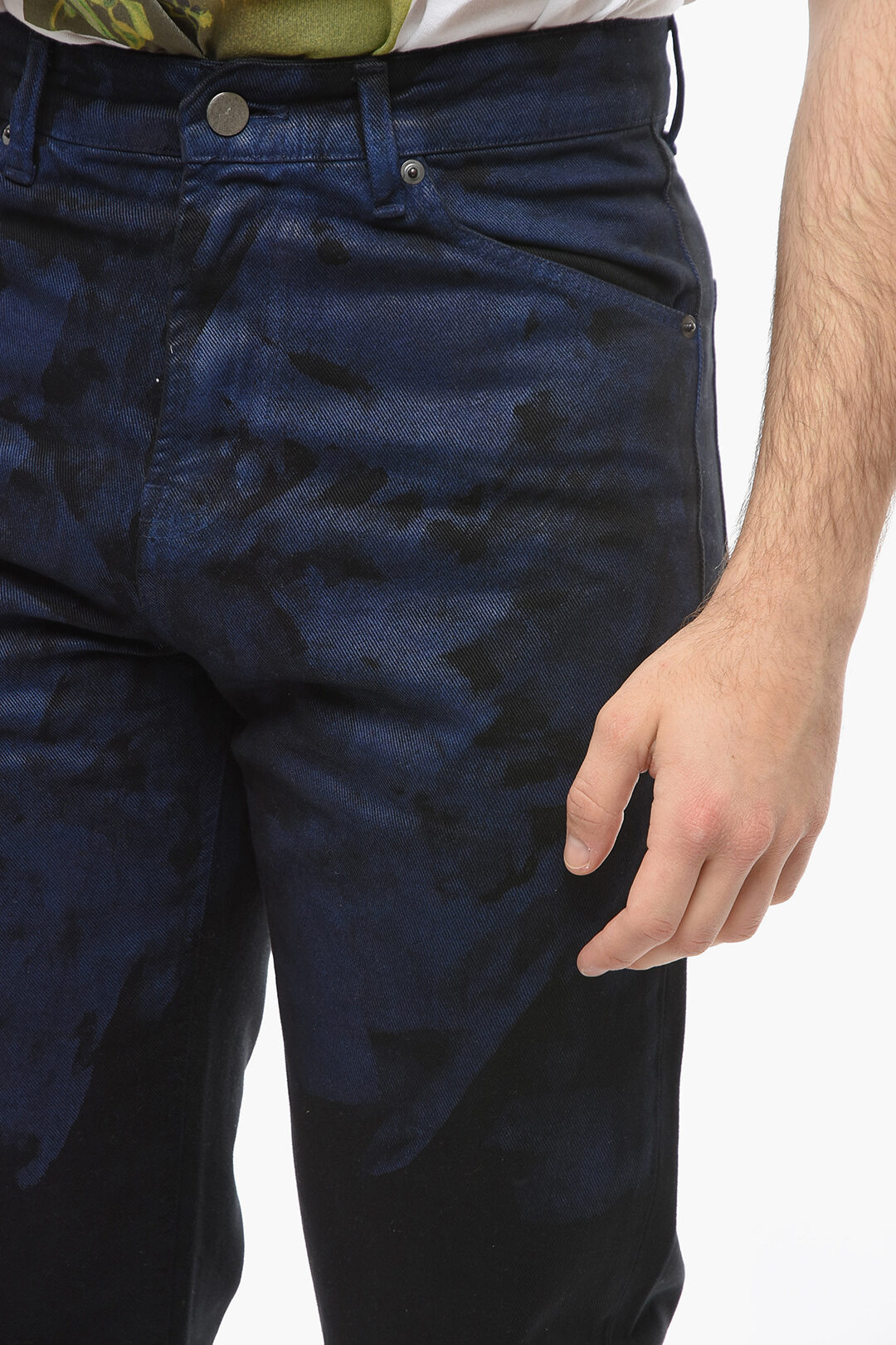 A Cold Wall Acid Wash Effect Two-Tone Jeans 20cm men - Glamood Outlet