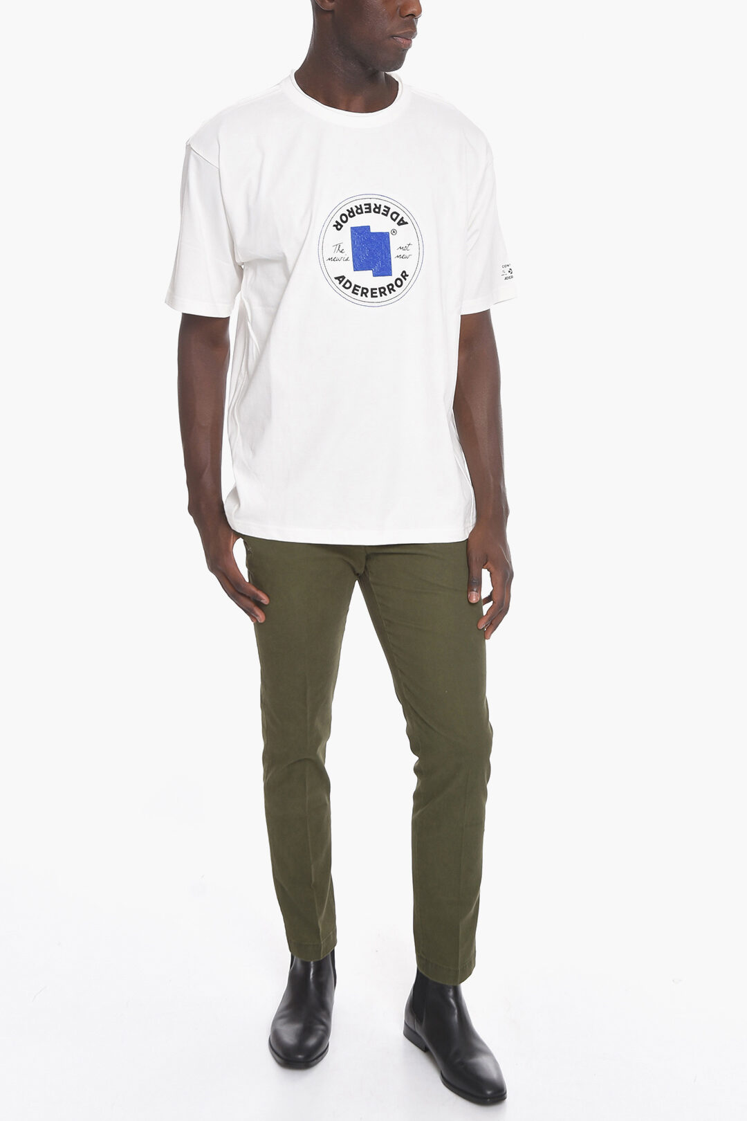 Converse ADER ERROR Crew-Neck T-shirt with Embossed Logo Embroidery men ...