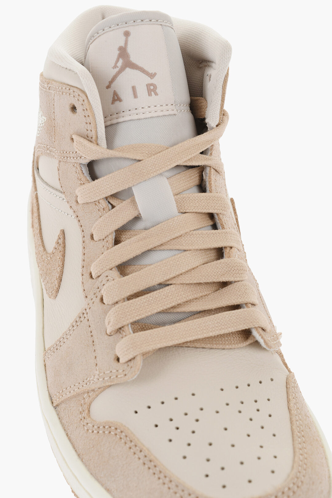 Nike AIR JORDAN Leather and Suede High-Top Sneakers with Logo women ...