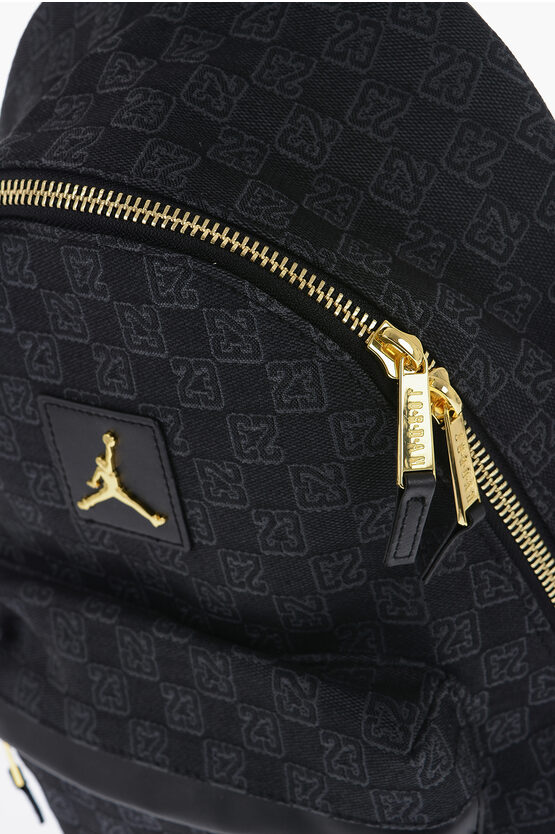 Nike AIR JORDAN Monogram Backpack with Golden Details unisex men women ...