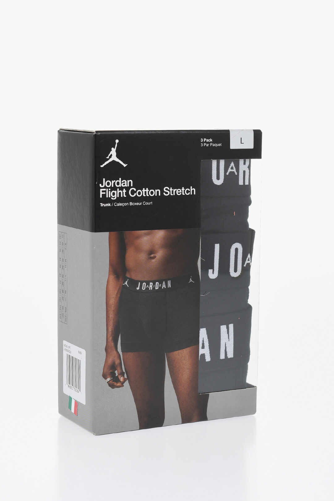 Nike AIR JORDAN Set of 3 Pairs of Solid Color Stretch Cotton Boxers men ...
