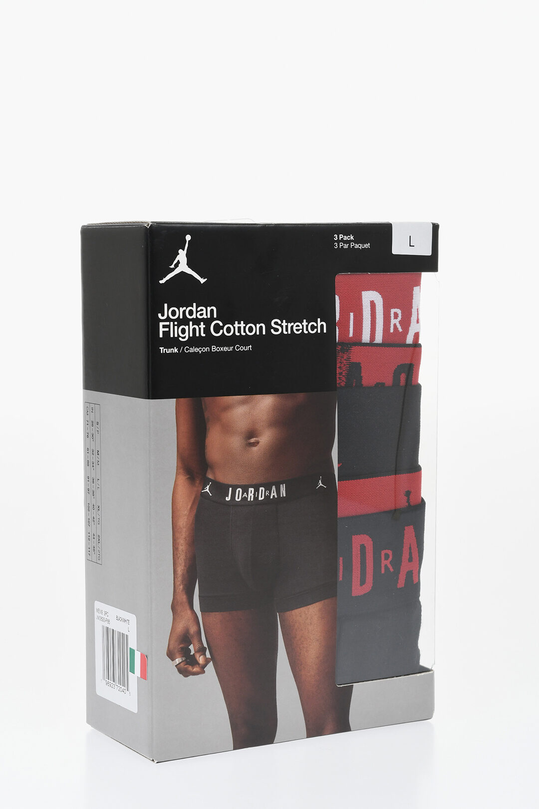 Nike AIR JORDAN Set of 3 Pairs of Stretch Cotton Boxer with Logoed ...