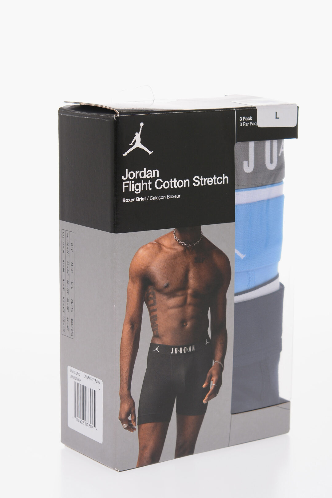 Nike AIR JORDAN Set of 3 Stretch Cotton Boxer with Logoed Elastic Band ...