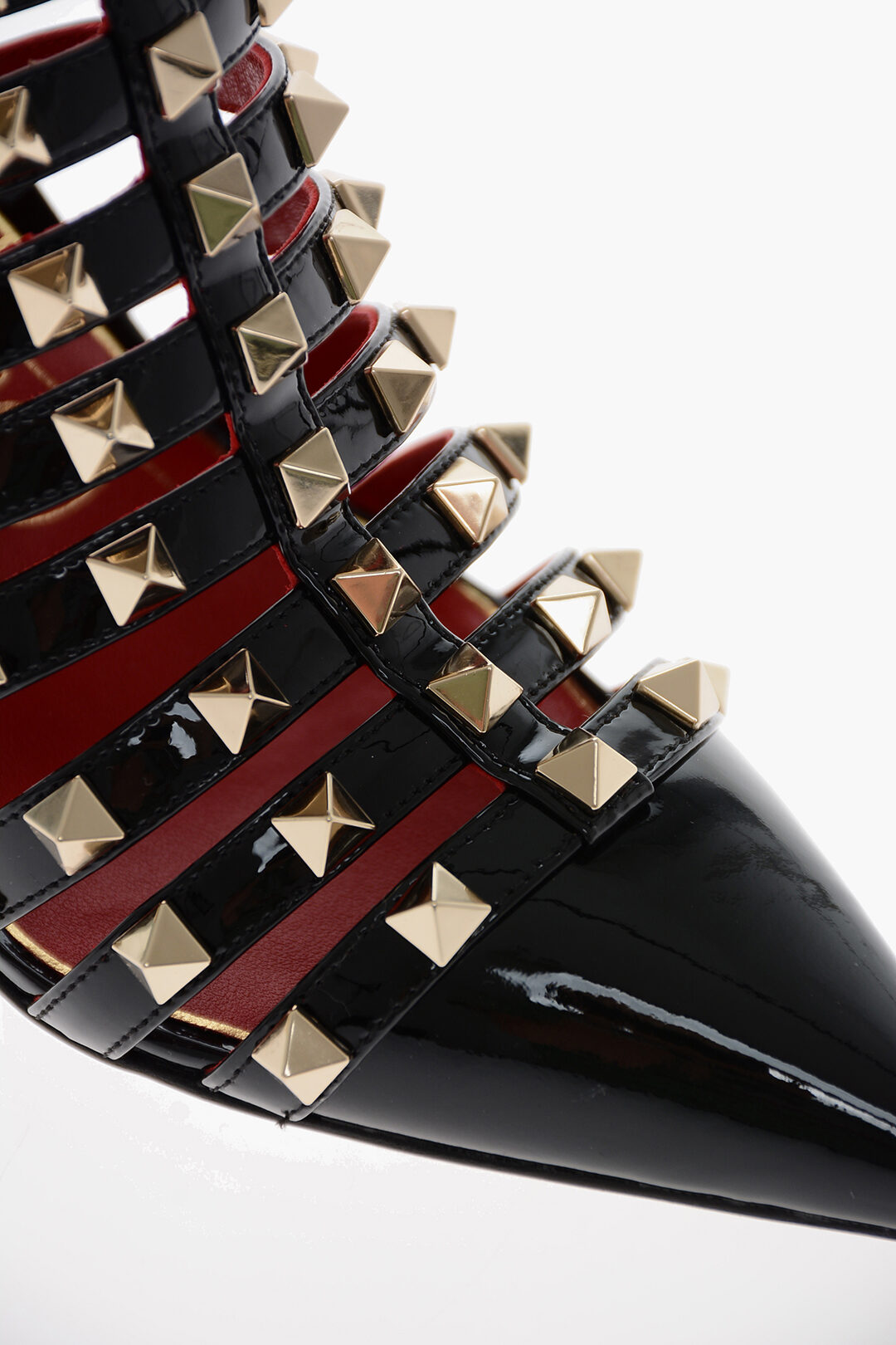 Valentino ALCOVE Studded Patent Leather Gladiator Pumps 10cm women ...