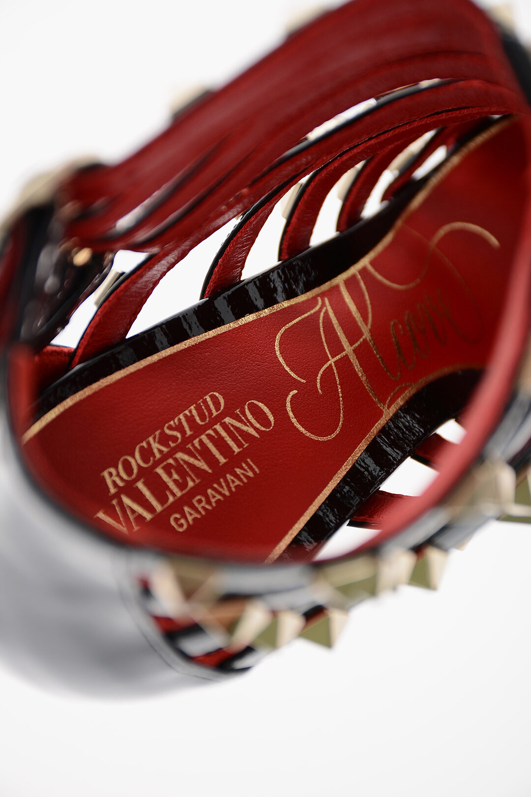 Valentino ALCOVE Studded Patent Leather Gladiator Pumps 10cm women ...