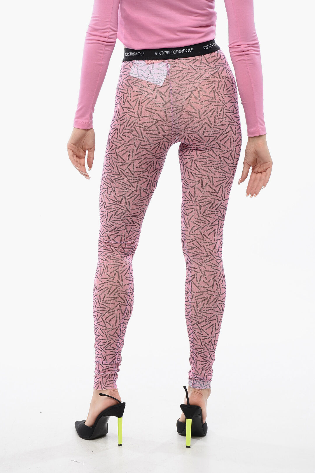 Viktor & Rolf Allover Logo PRIVATE PARTY Sheer Leggings women - Glamood ...