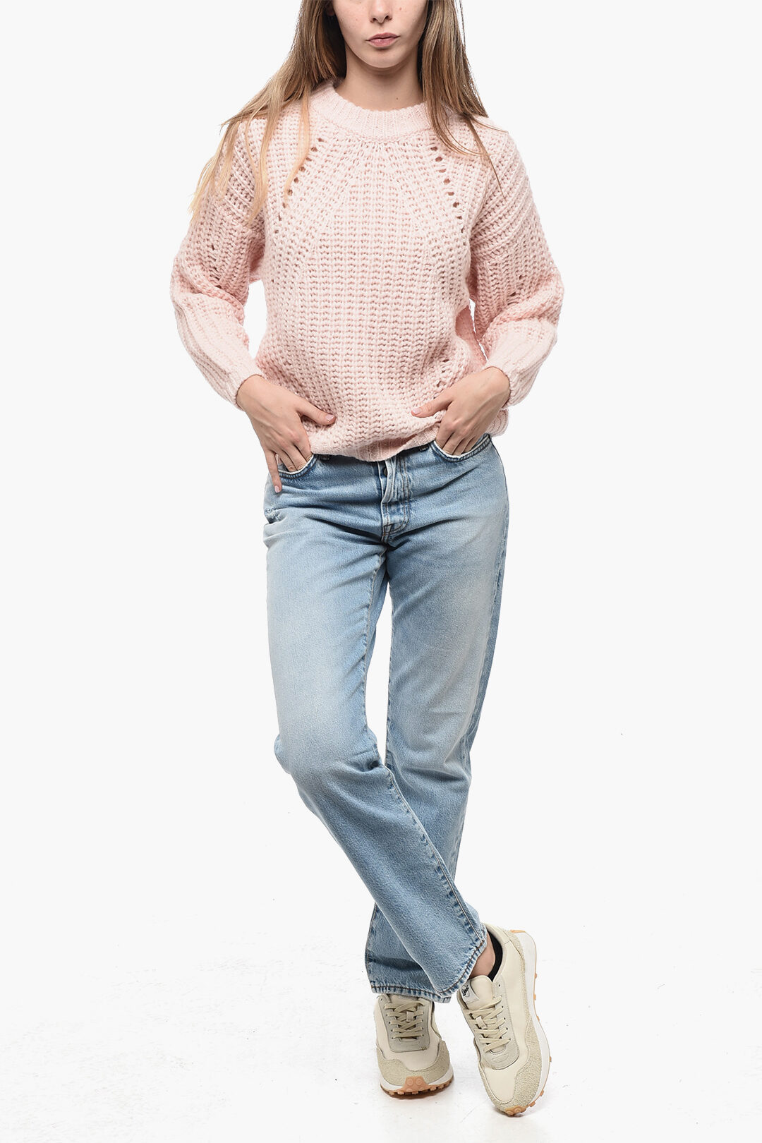 Peserico Alpaca Wool Blended Pullover with Openwork Motif women ...