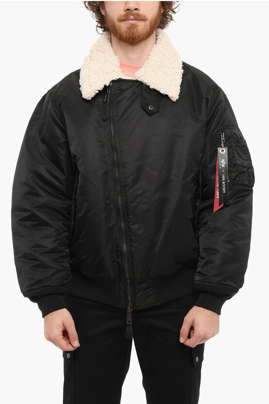Neil Barrett ALPHA INDUSTRIES Padded Jacket with Faux Fur Trims men ...