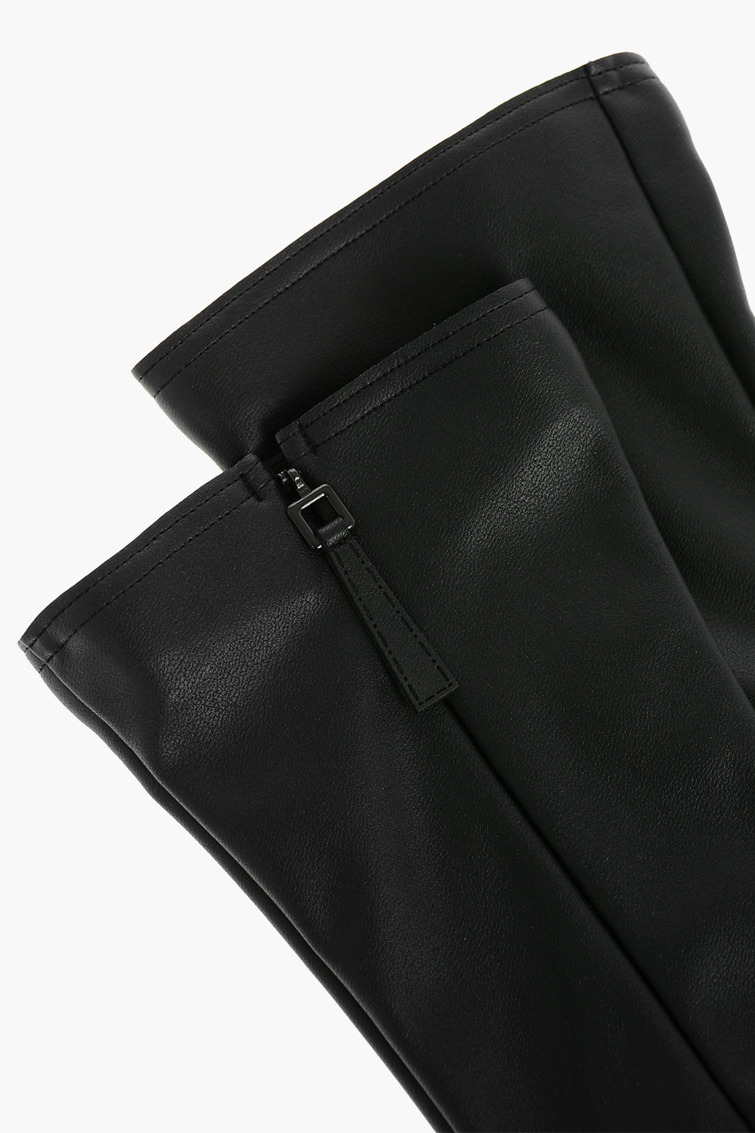 Wolford AMINA MUADDI Side Zip Faux Leather Socks women - Glamood Outlet