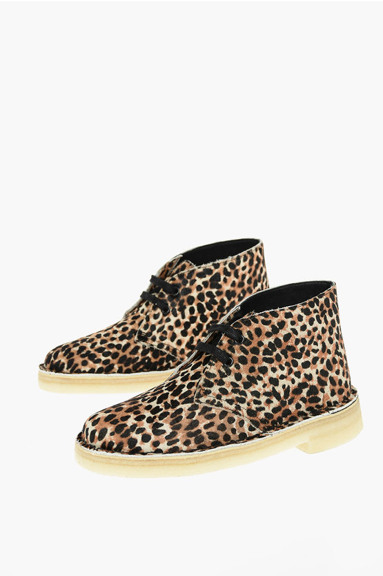 Clarks Animal Patterned Ponyskin Desert Boots women - Glamood Outlet