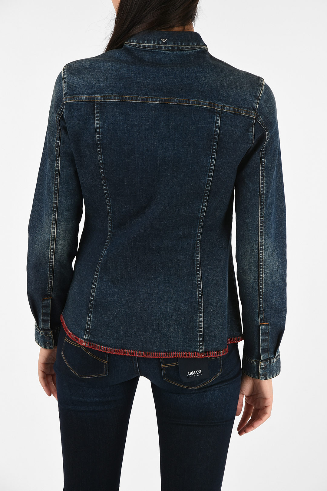 Armani ARMANI JEANS Denim Snap Button Shirt women - Glamood Outlet