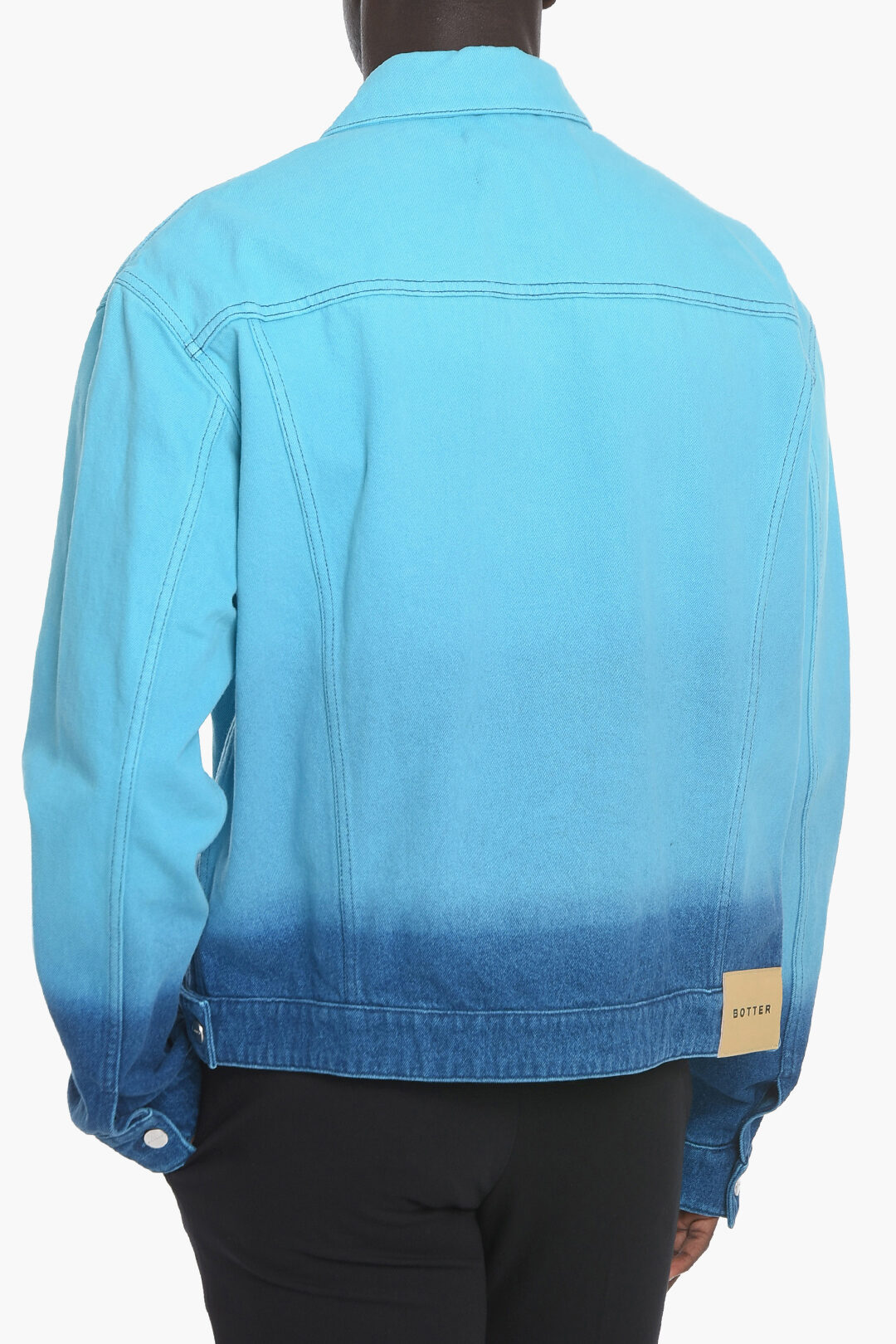 Botter Asymmetric Denim jacket with Ombré-effect men - Glamood Outlet