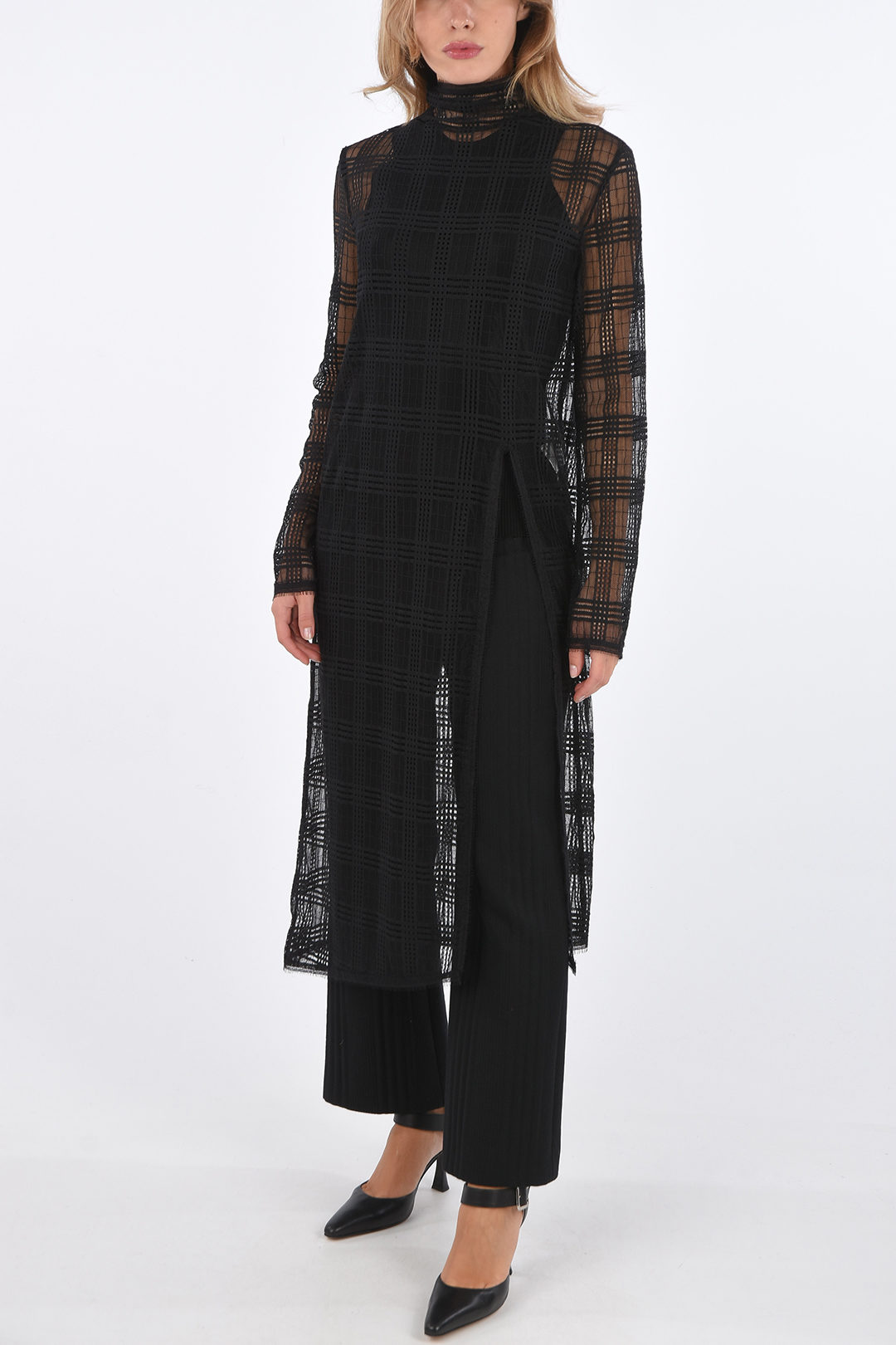 Moon Choi asymmetric sheer maxi top women - Glamood Outlet