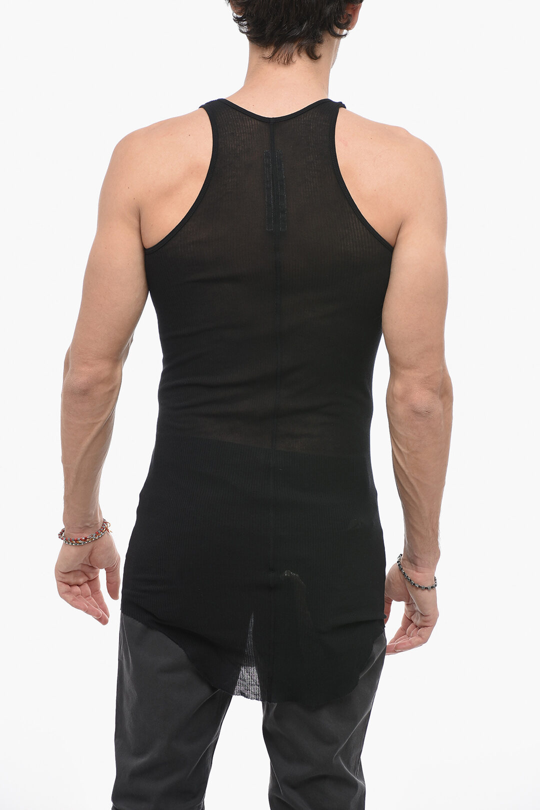 Rick Owens Asymmetric Silk Blend Tank Top men - Glamood Outlet