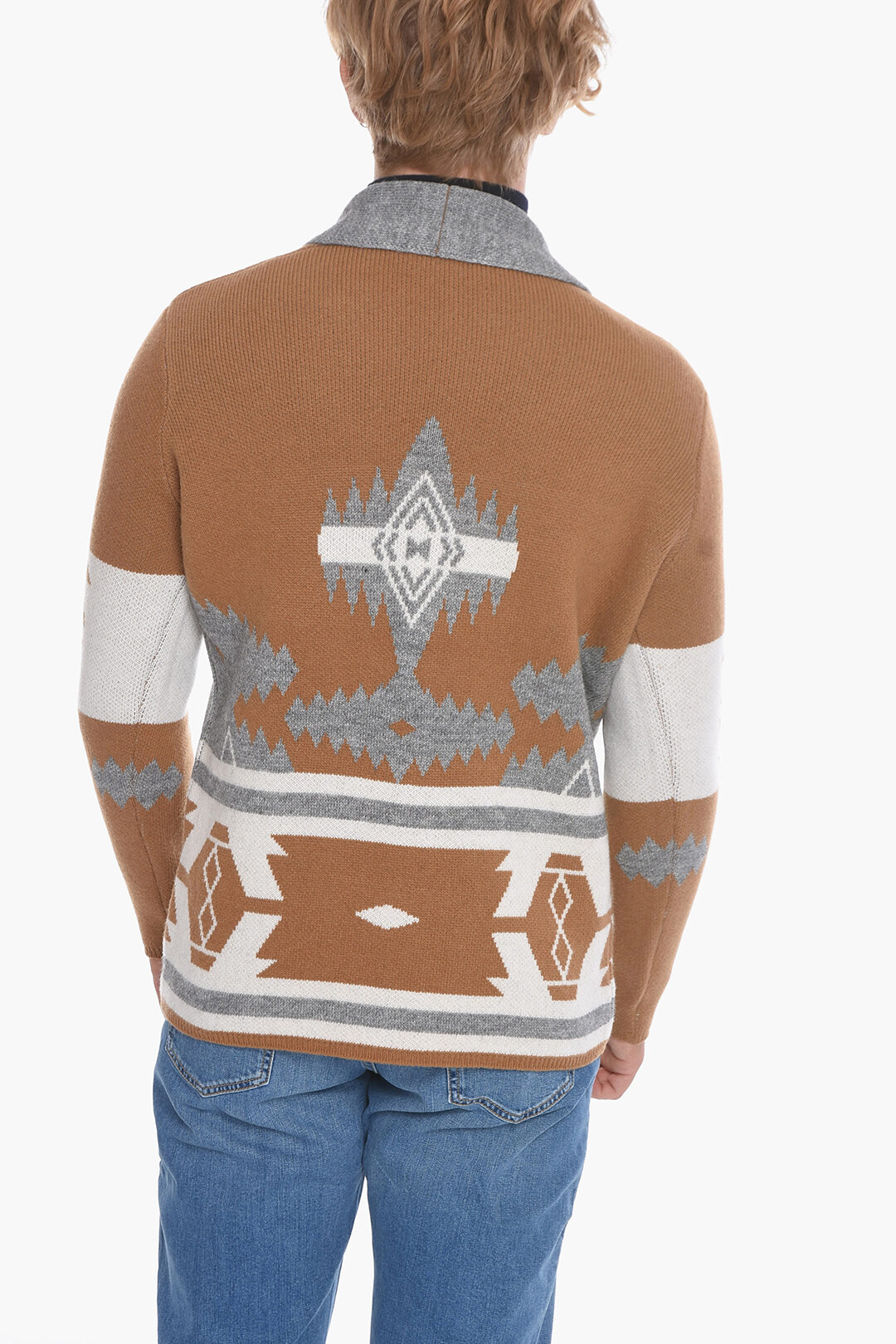 Altea Aztec Motif Virgin Wool Cardigan men - Glamood Outlet