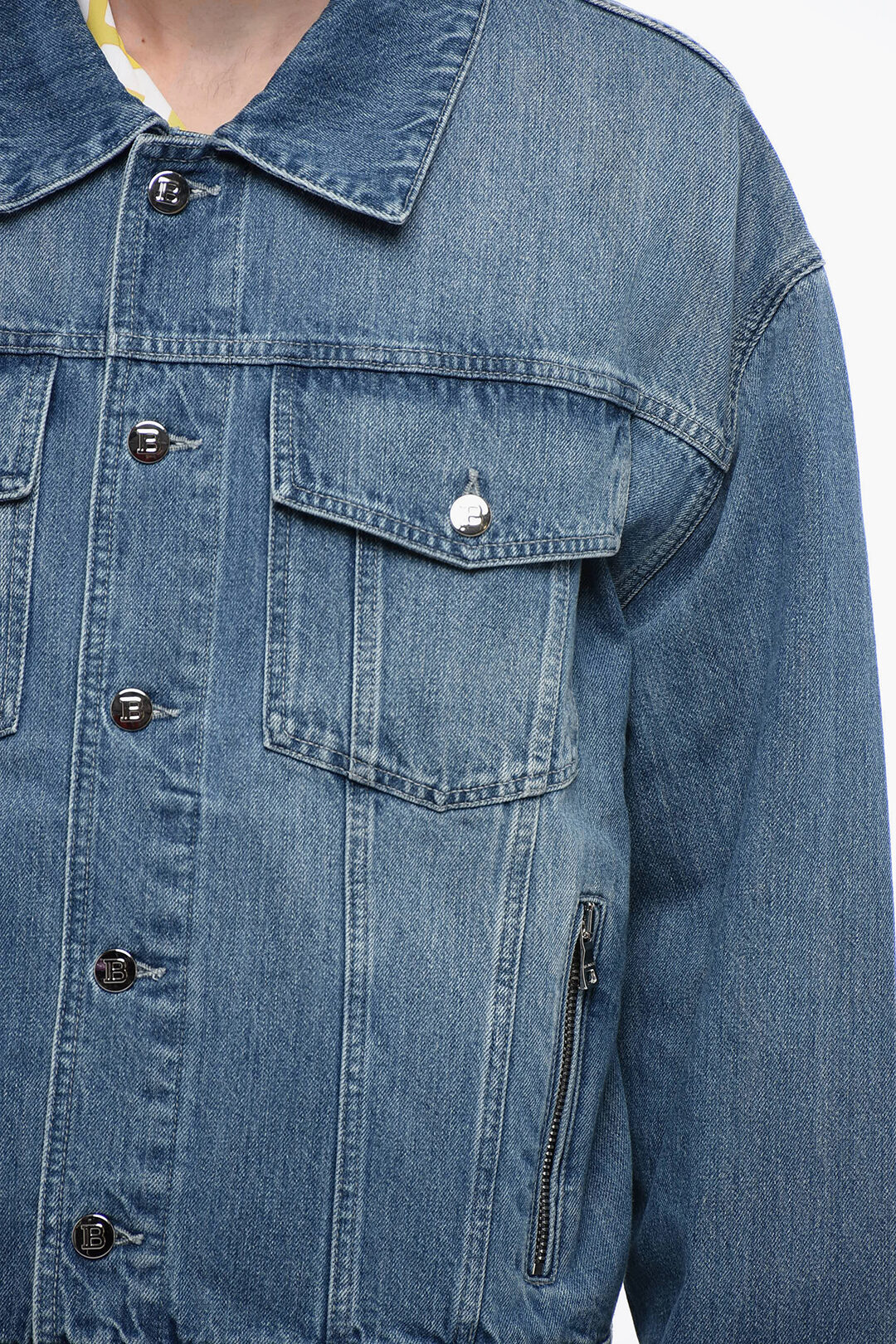 Balmain BALMAIN X POKEMON Denim Jacket with Logoed Buttons men ...