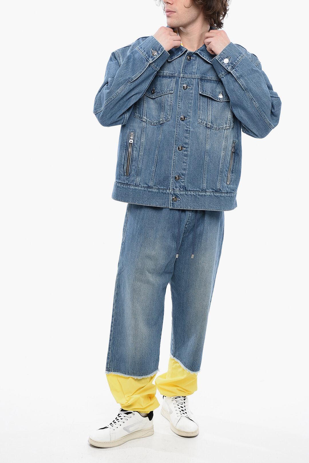 Balmain BALMAIN X POKEMON Denim Jacket with Logoed Buttons men ...