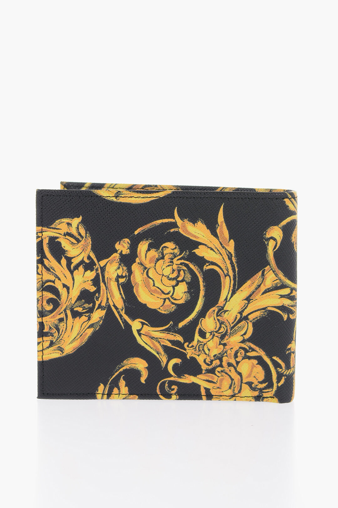 Versace Baroque-Motif Saffiano Leather RANGE Wallet men - Glamood Outlet