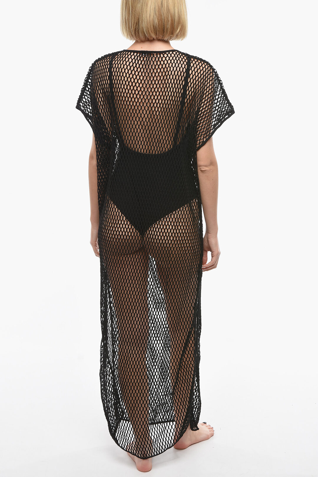 Dsquared2 BEACHWEAR Mesh Swim Dress with Side Slits women - Glamood Outlet