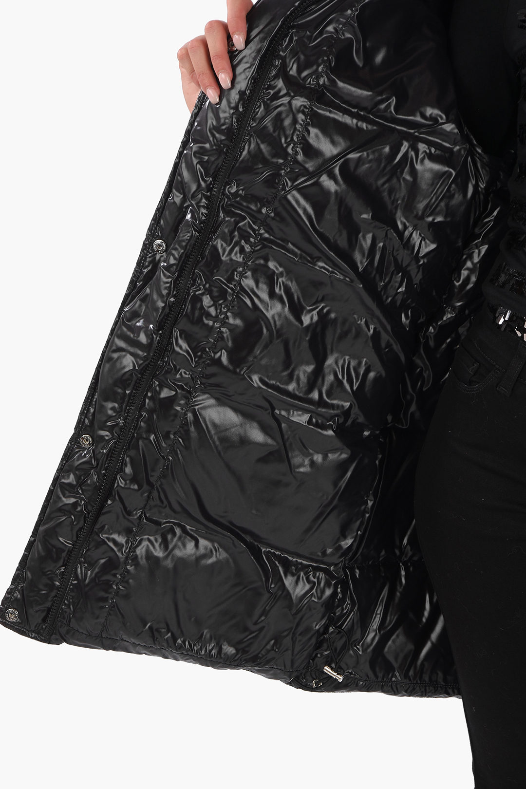 Duvetica Belted RIJL AL AWWA Long Line Down Jacket 여성 - Glamood Outlet