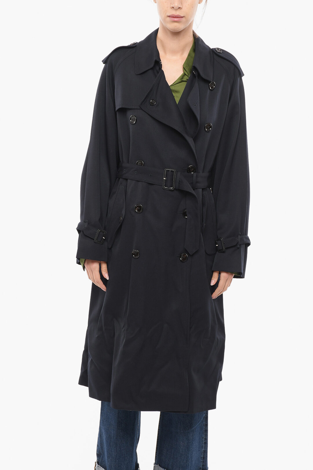 Prada Belted Wool Double Breasted trench women - Glamood Outlet