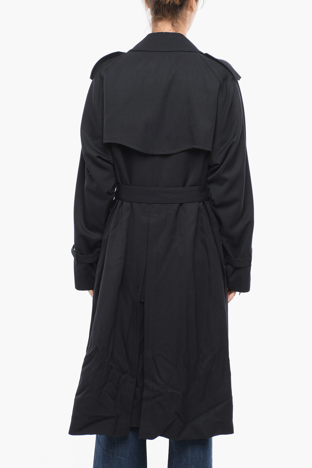 Prada Belted Wool Double Breasted trench women - Glamood Outlet