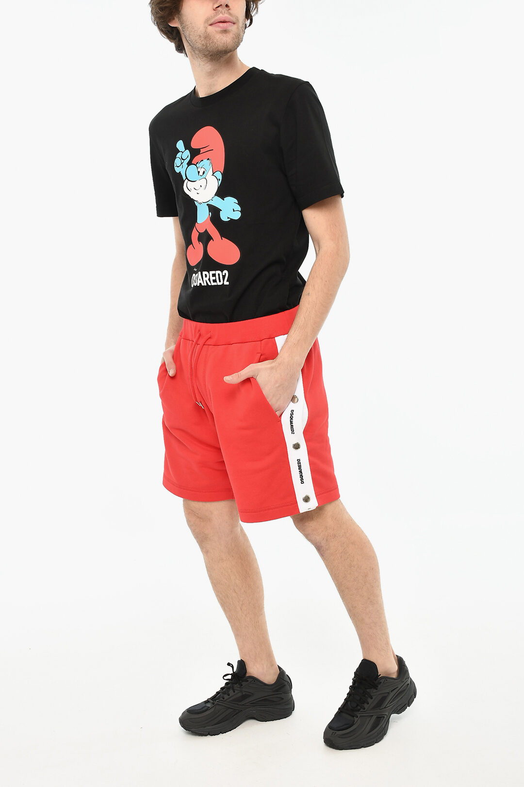 Dsquared2 Bicolour Shorts With Side Buttons men - Glamood Outlet