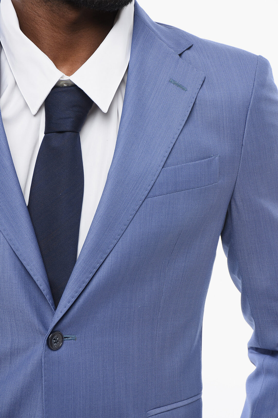 Brian Dales Bird's Eye Wool Suit with Flap Pockets herren - Glamood Outlet