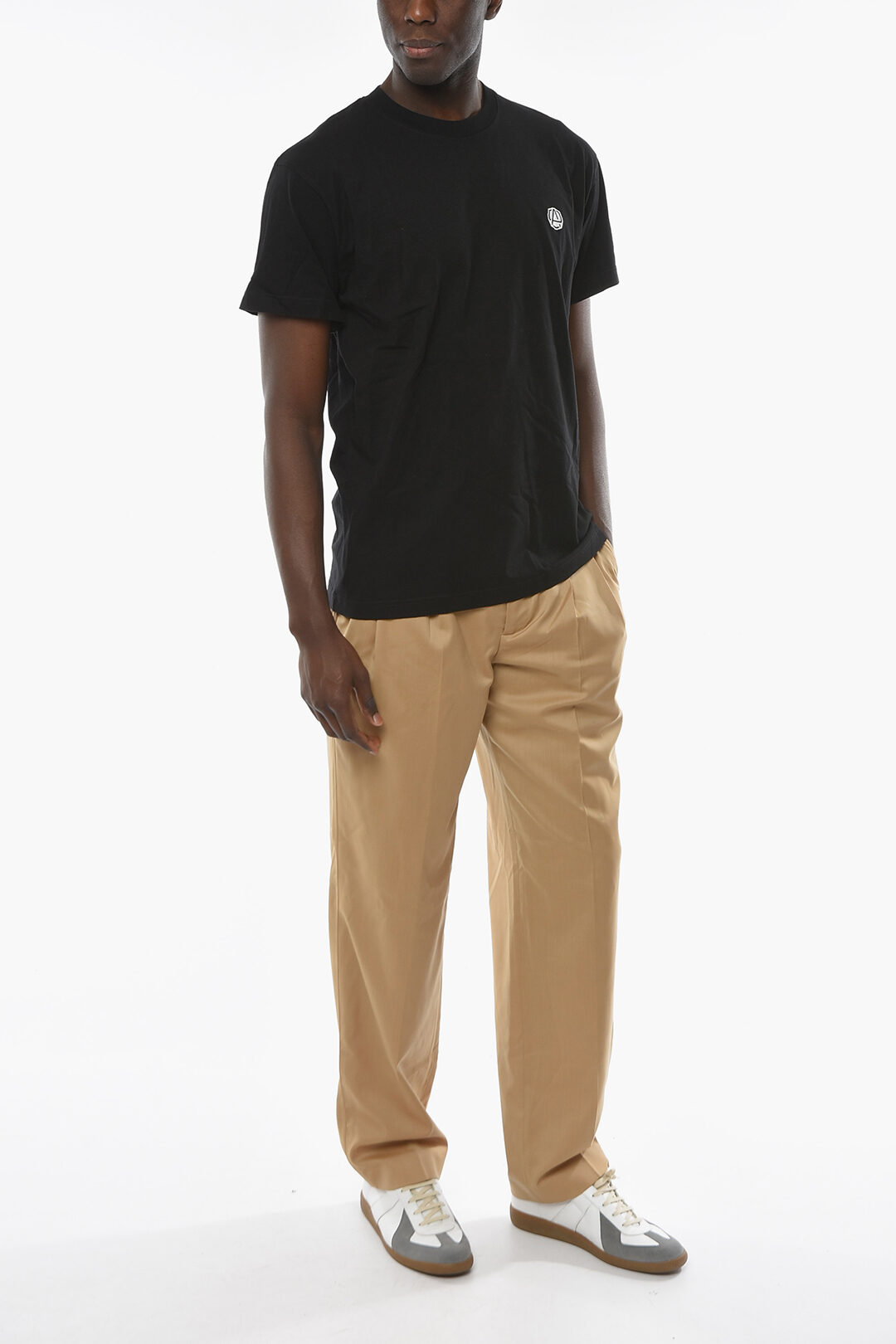 Ambush BLACK CLOUD Crew-neck T-shirt with Contrasting Logoed Embroidery ...