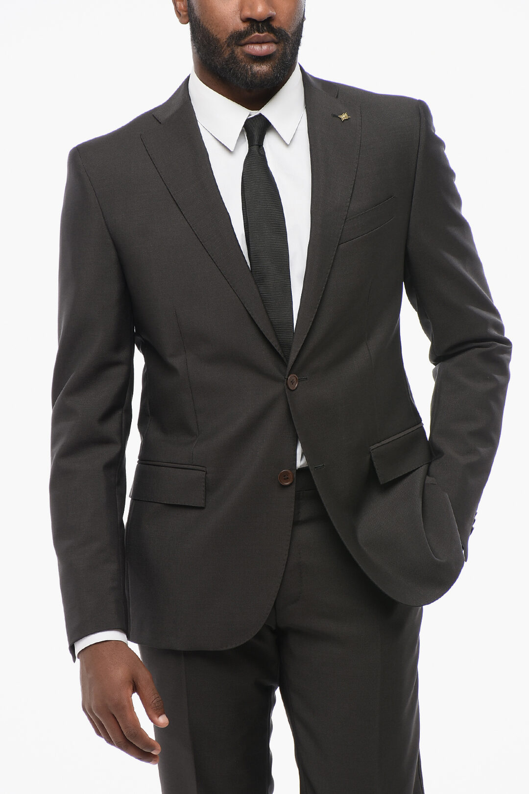 Corneliani Blanded Merino Wool REFINED Suit with Flap Pockets men ...