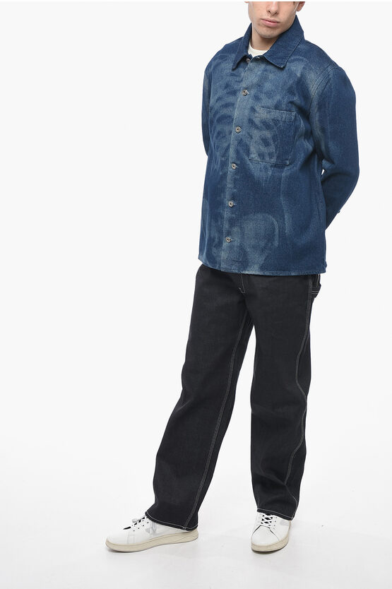Off-White BODY SCAN Denim Jacket with Oversized Fit men - Glamood Outlet