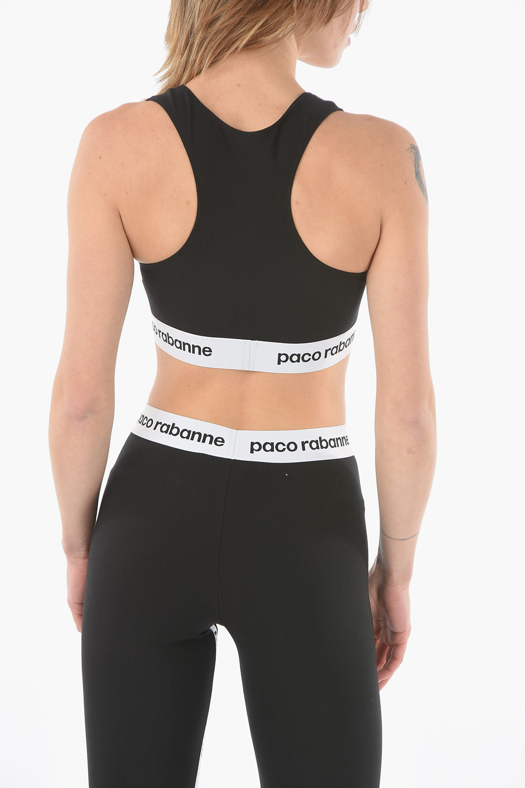 Paco Rabanne BODYLINE Athleisure Top with Logoed Elastic Band women ...