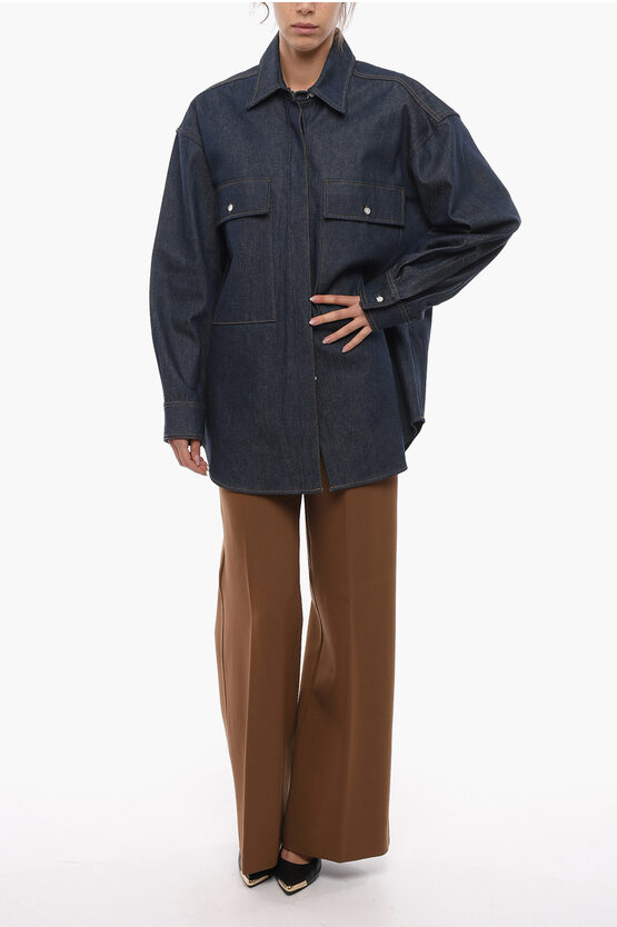 Amiri Box Fit Denim Jacket With front Pockets women - Glamood Outlet